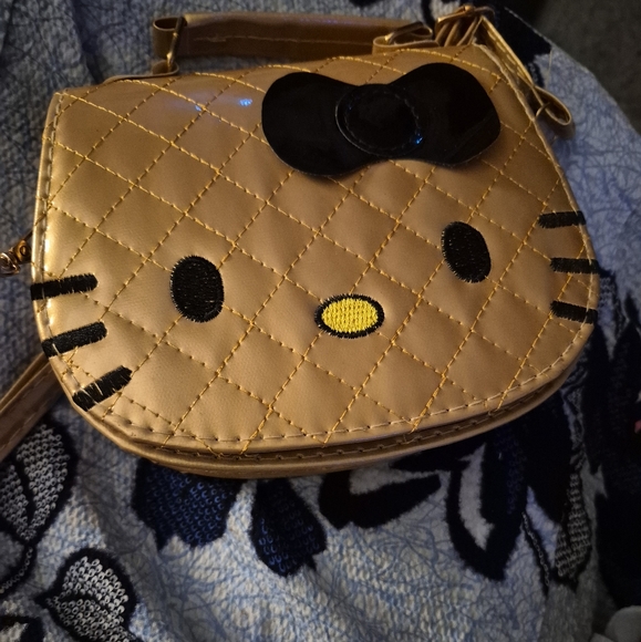 Hello Kitty | Bags | Hello Kitty Quilted Gold Mini Bag Includes Hello ...